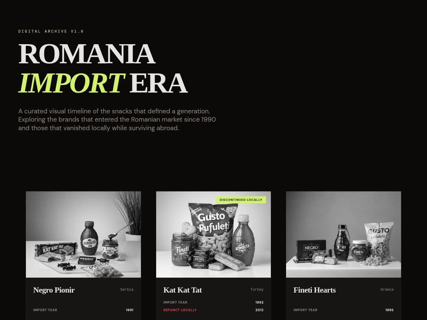 Romania Food Timeline