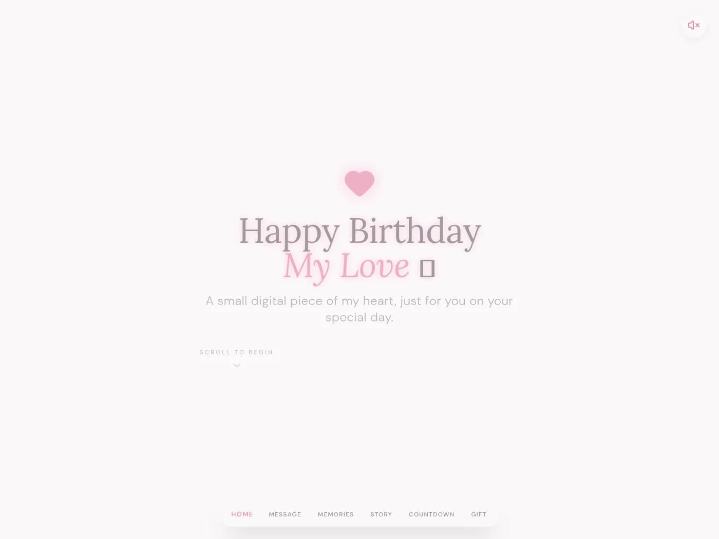 Romantic Birthday Gift Site