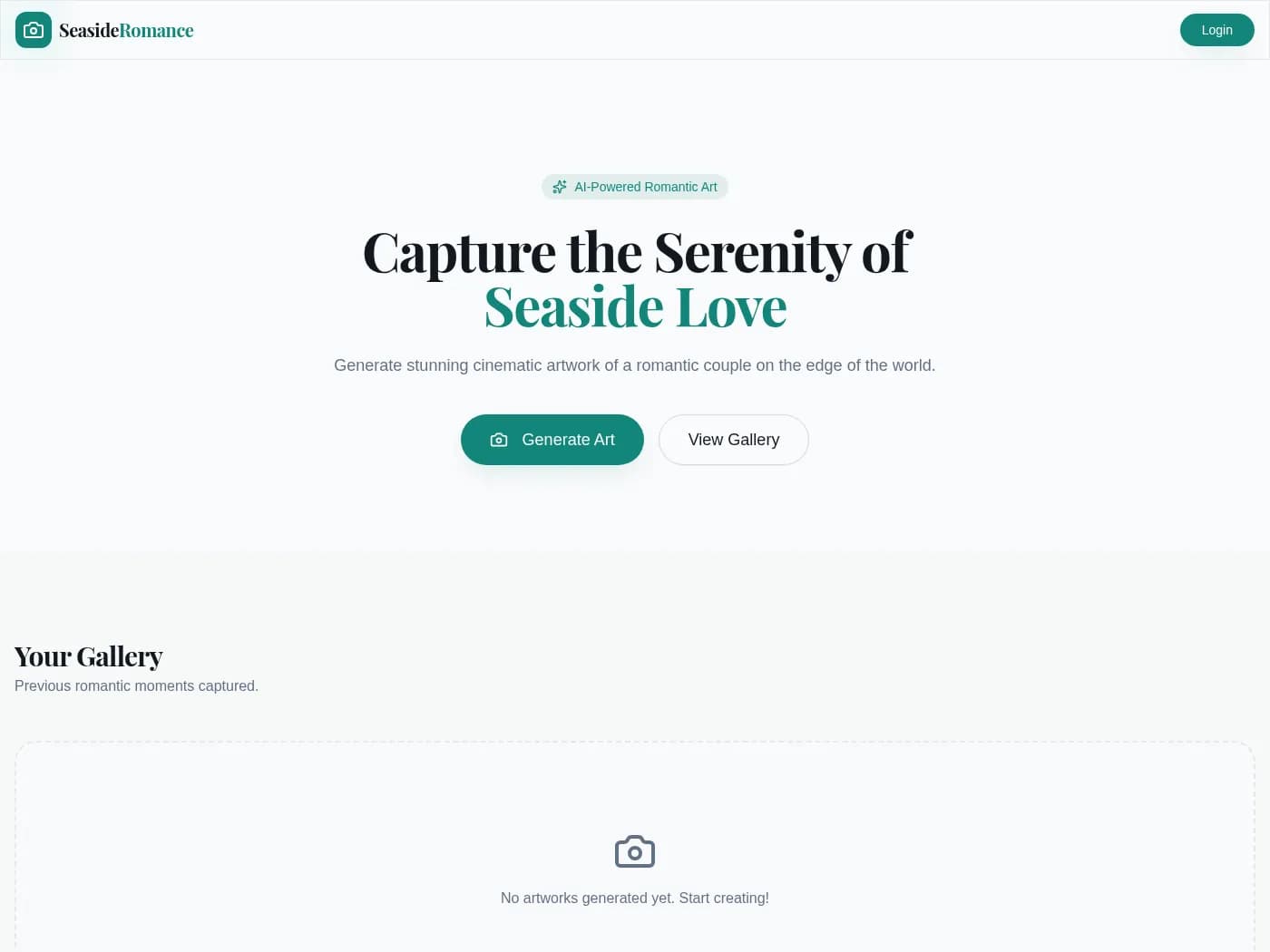 Romantic Seaside Couple Art