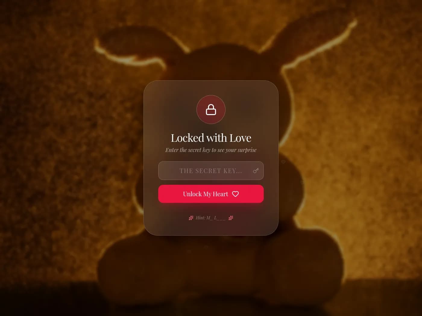 Romantic Surprise Website