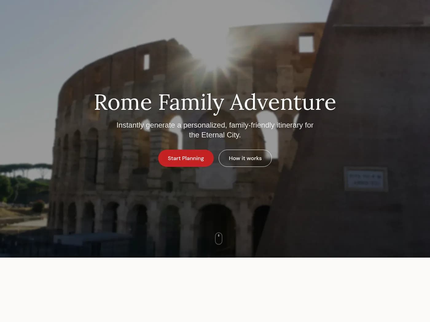 Rome Family Itinerary Planner