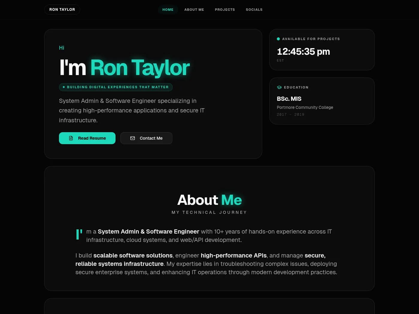 Ron Taylor Portfolio