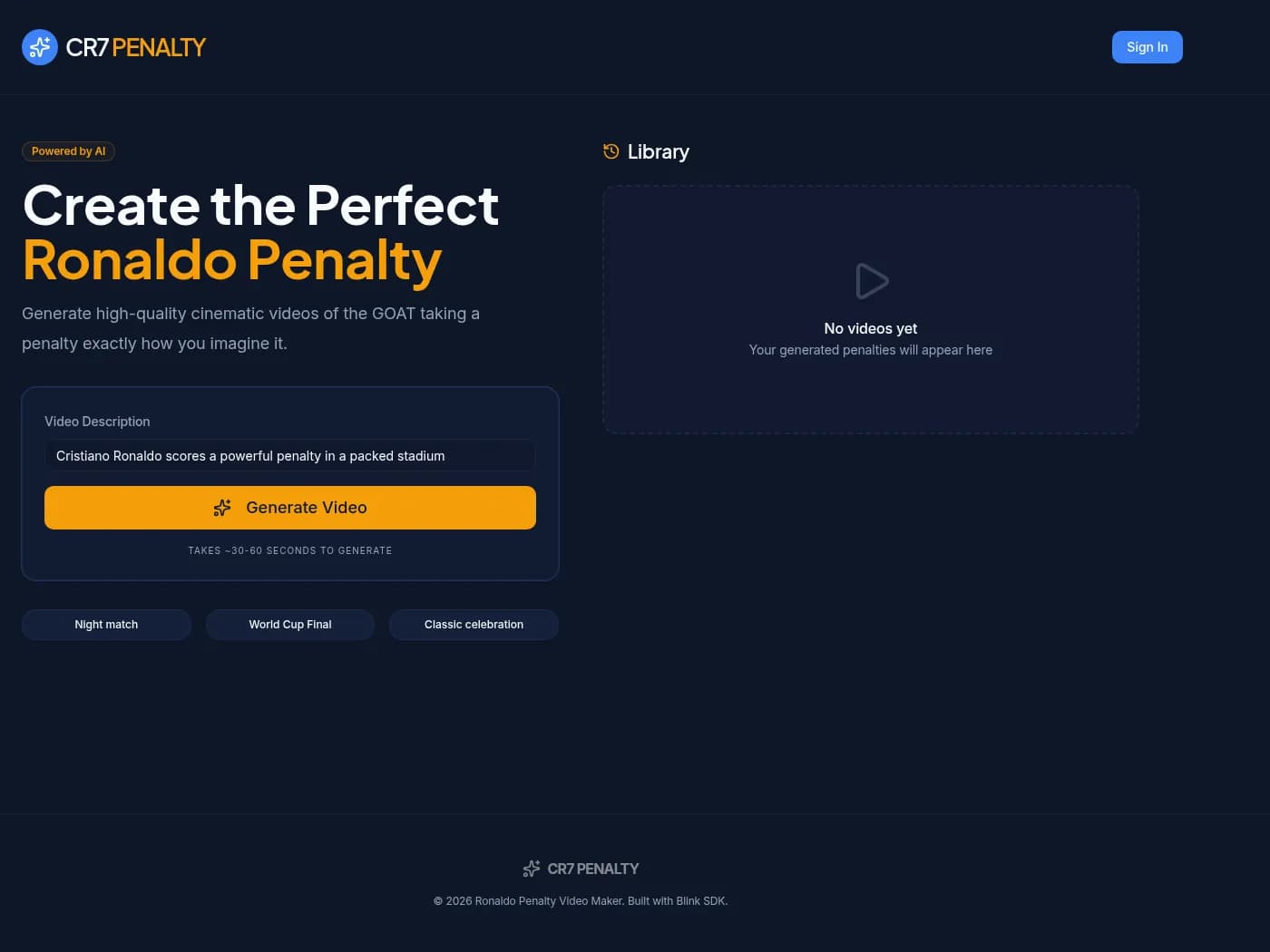 Ronaldo Penalty Video Maker