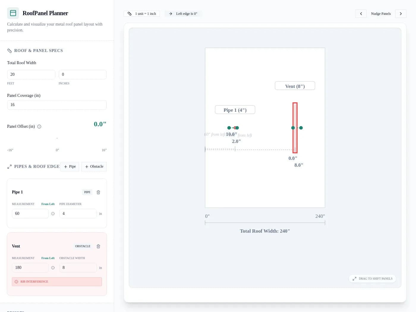 RoofPanel Planner