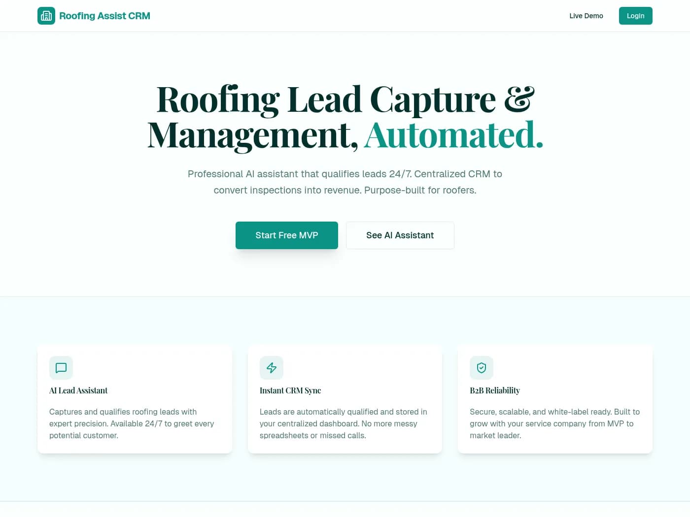Roofing Assist CRM