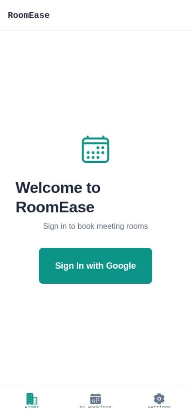 RoomEase Booking App