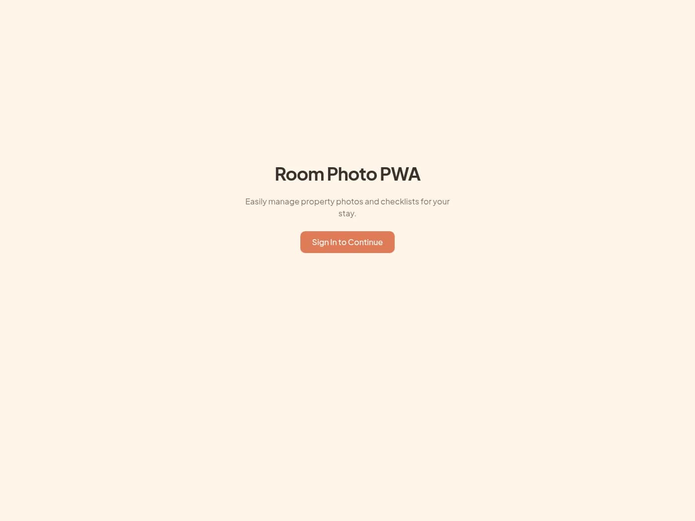 Room Photo PWA