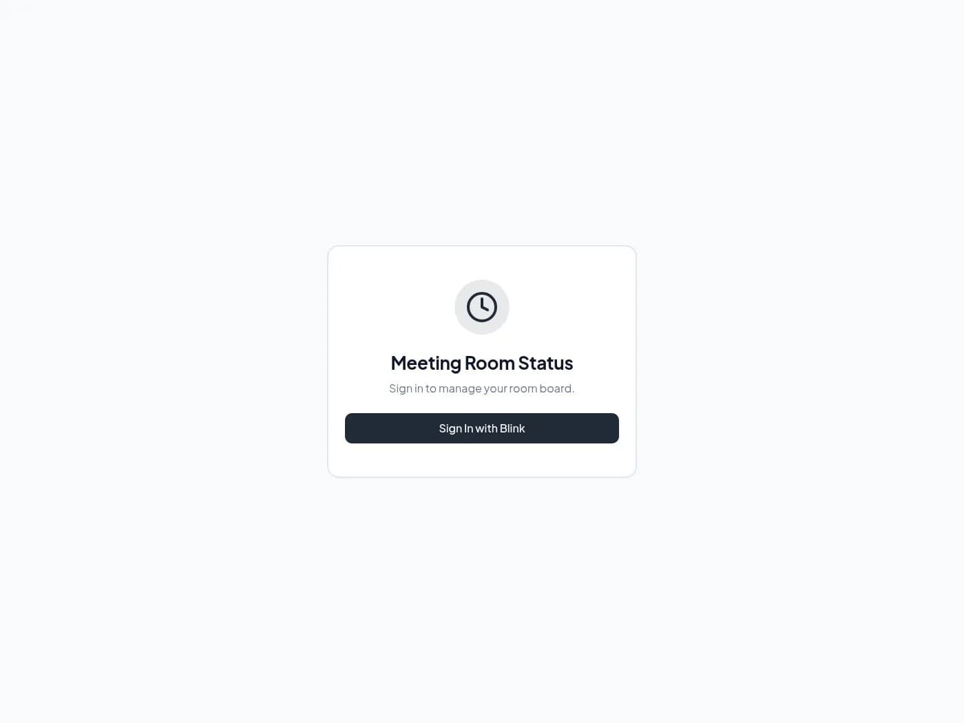 Meeting Room Status Board