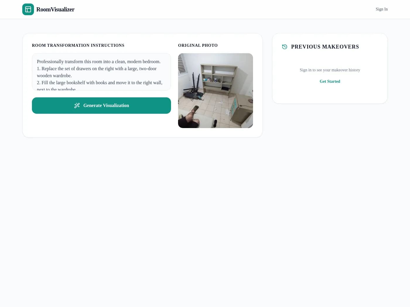 Room Makeover Visualizer