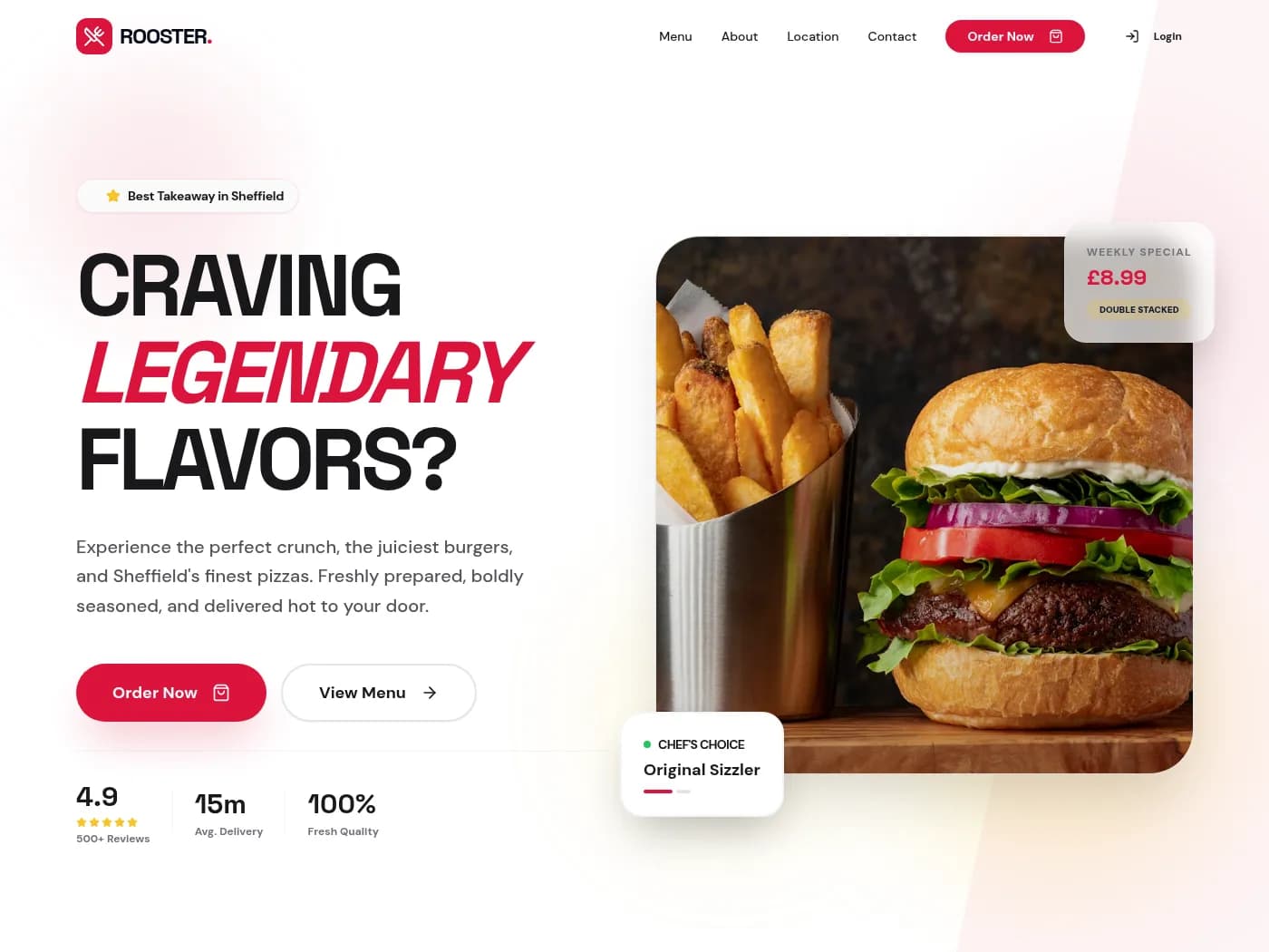 Rooster Fast-Food Redesign