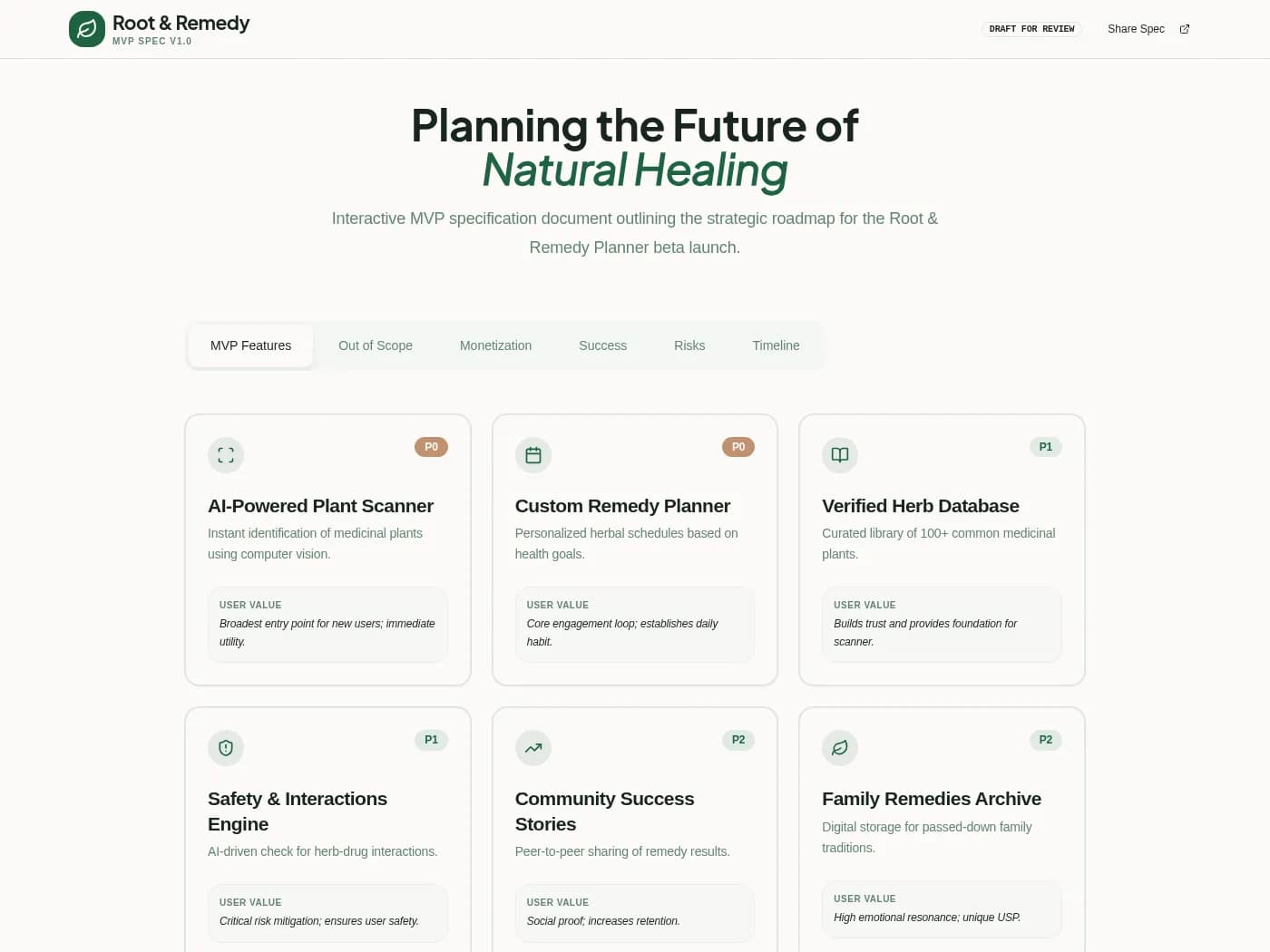 Root & Remedy Planner