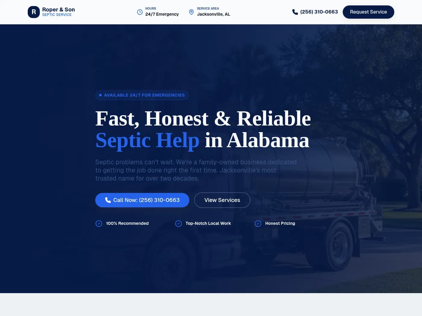 Roper Septic Web Presence