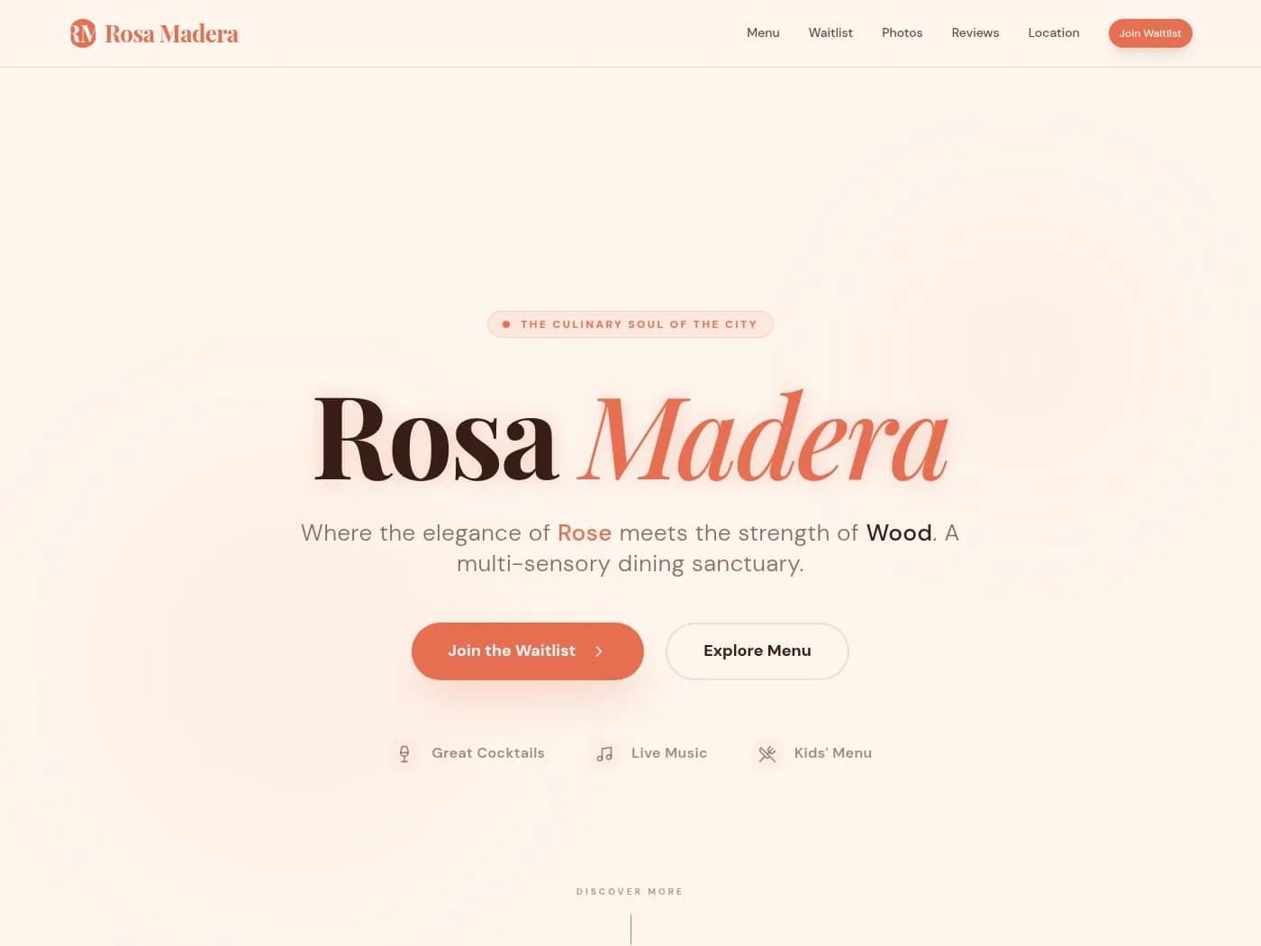 Rosa Madera Restaurant Hub