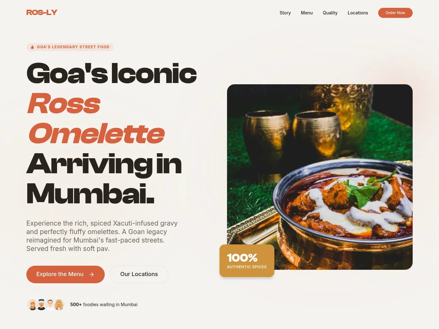 Ros-ly Premium Food Website
