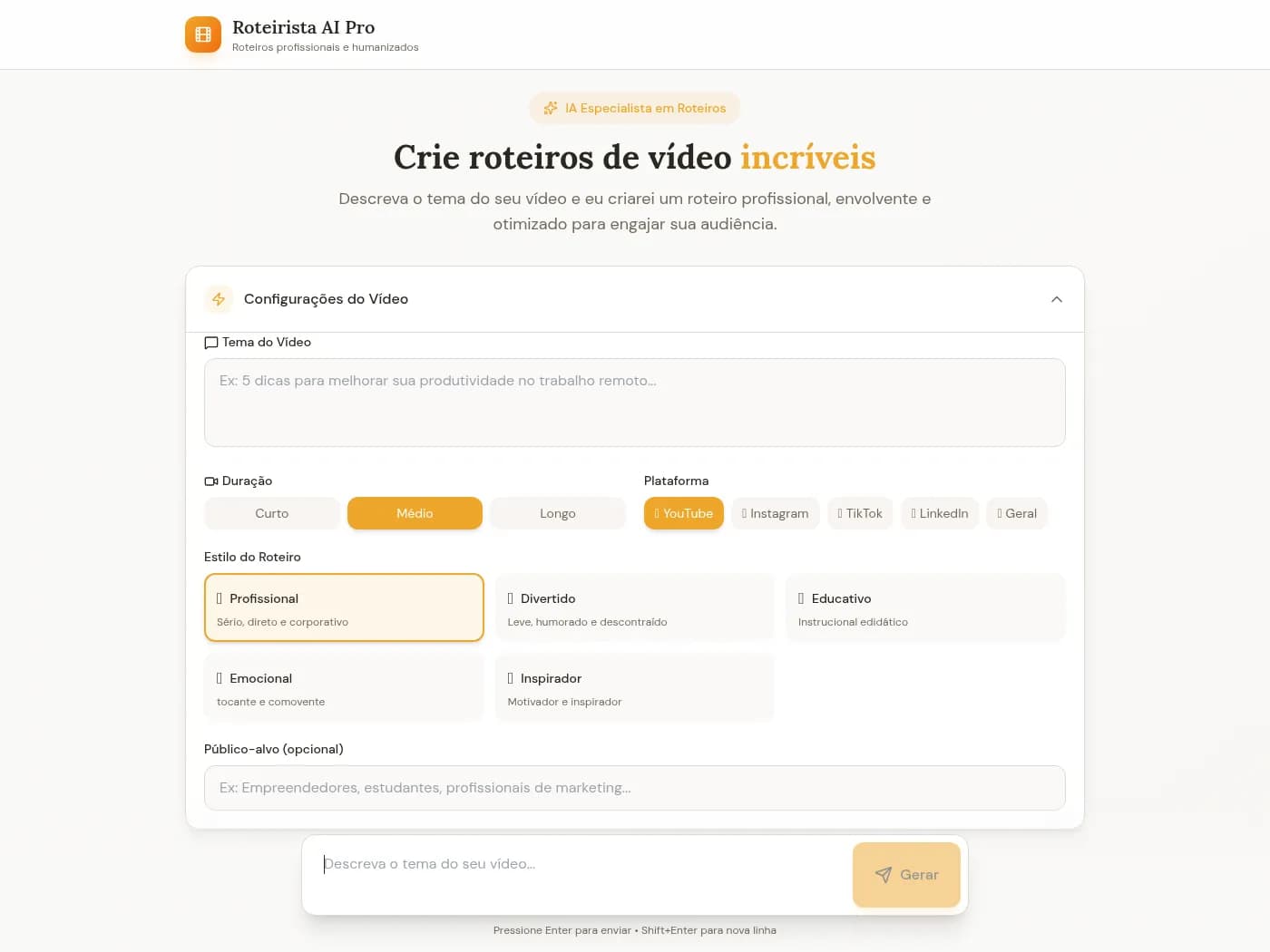 Roteirista AI Pro