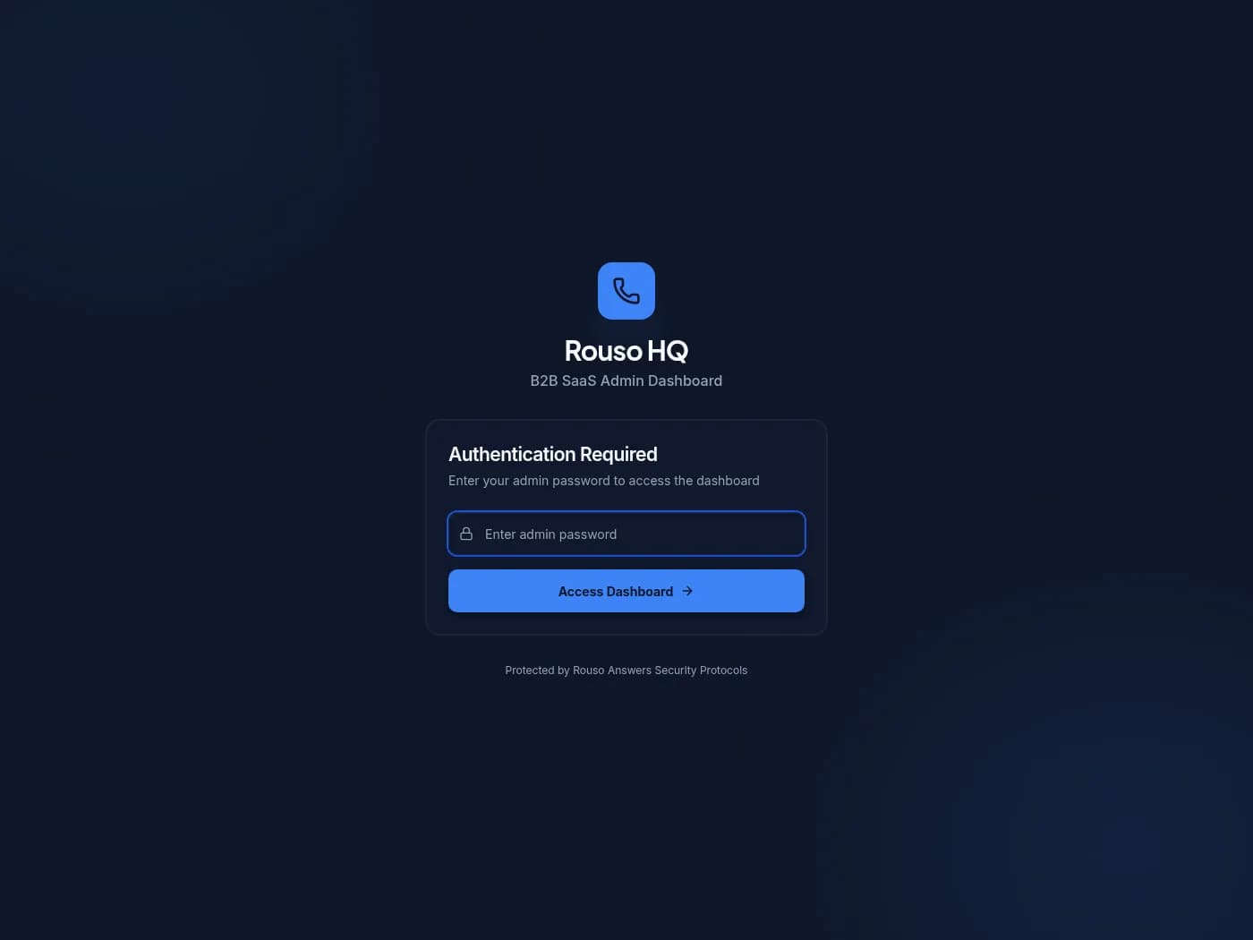 Rouso HQ Admin Dashboard