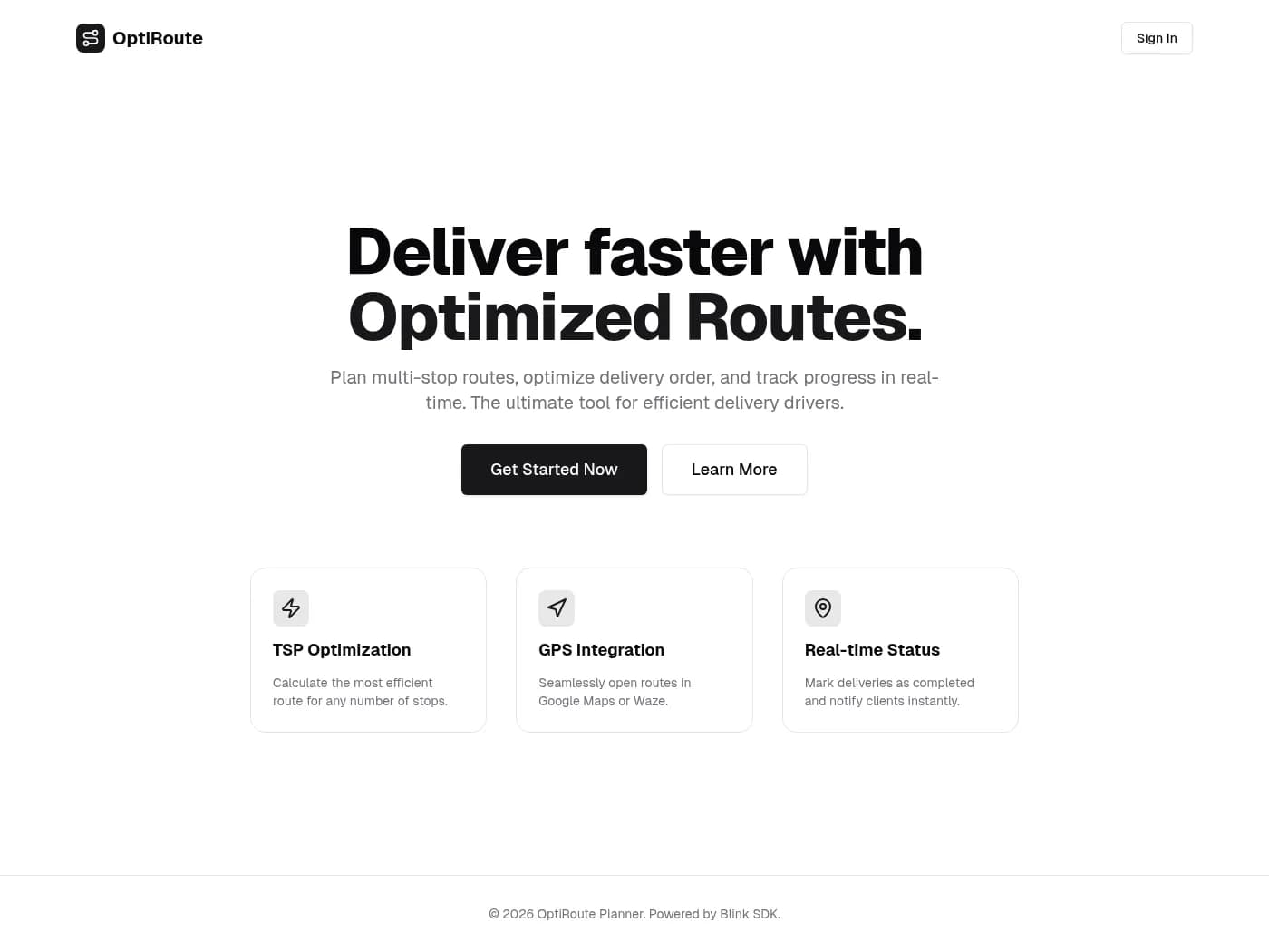 OptiRoute Planner