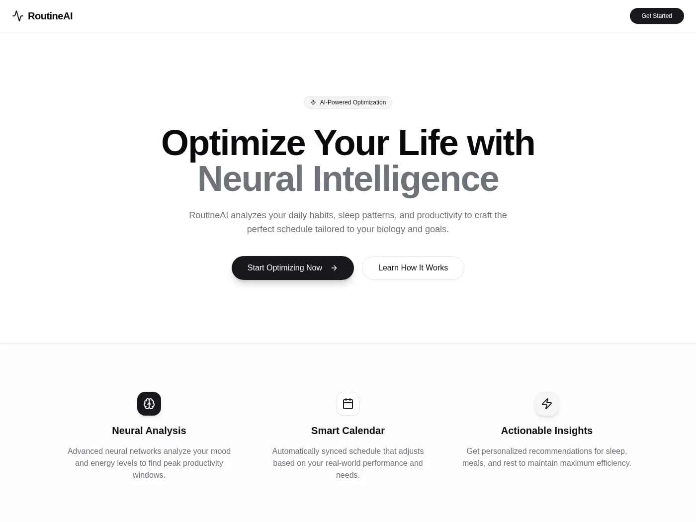 RoutineOptimizer AI