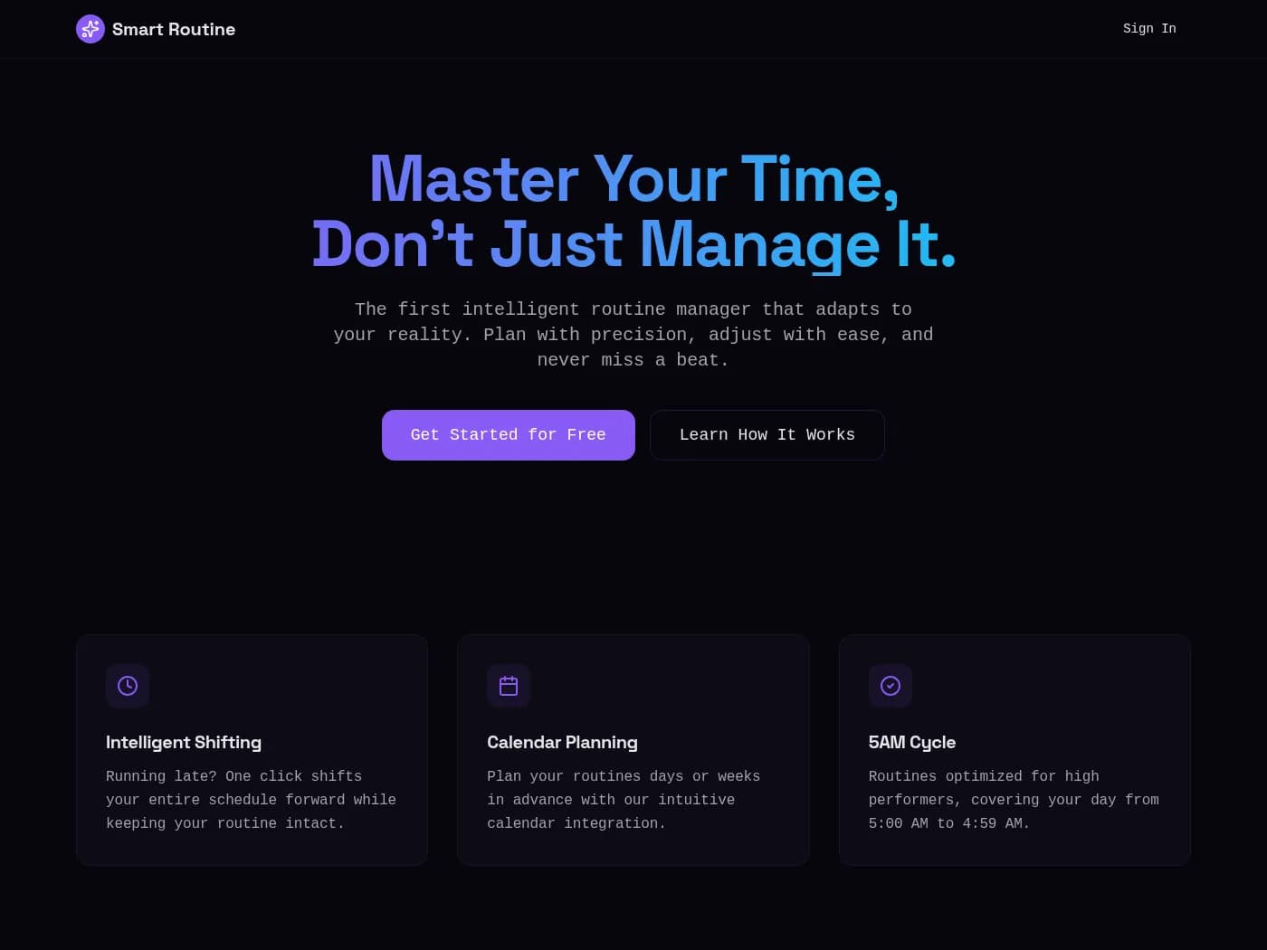 Smart Routine Manager