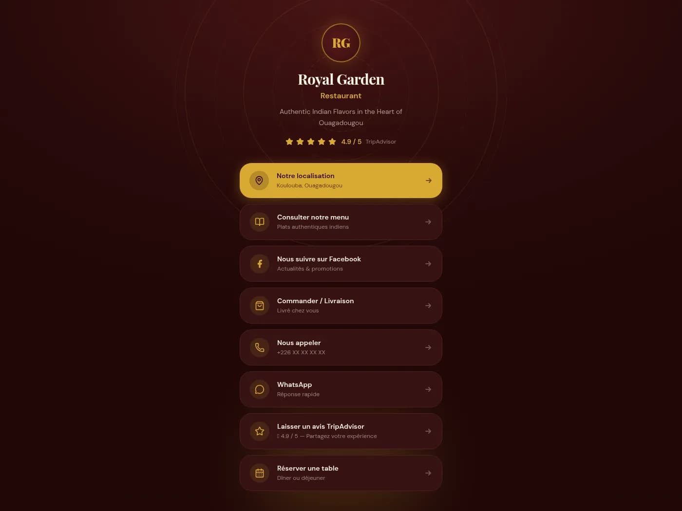Royal Garden Link Page