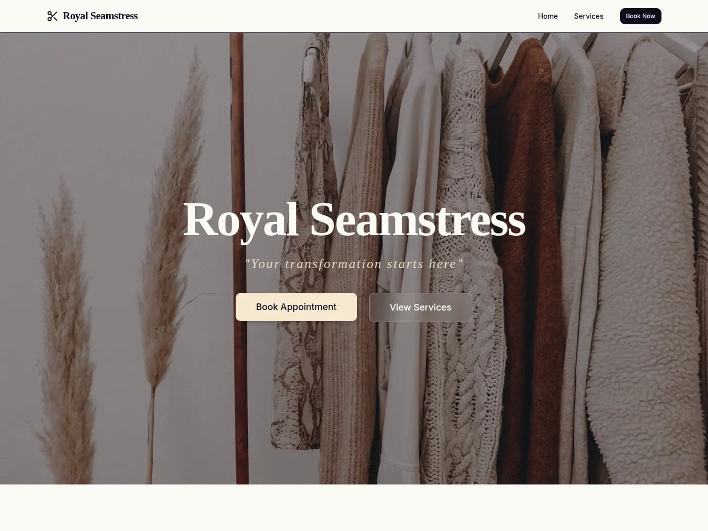 Royal Seamstress Booking