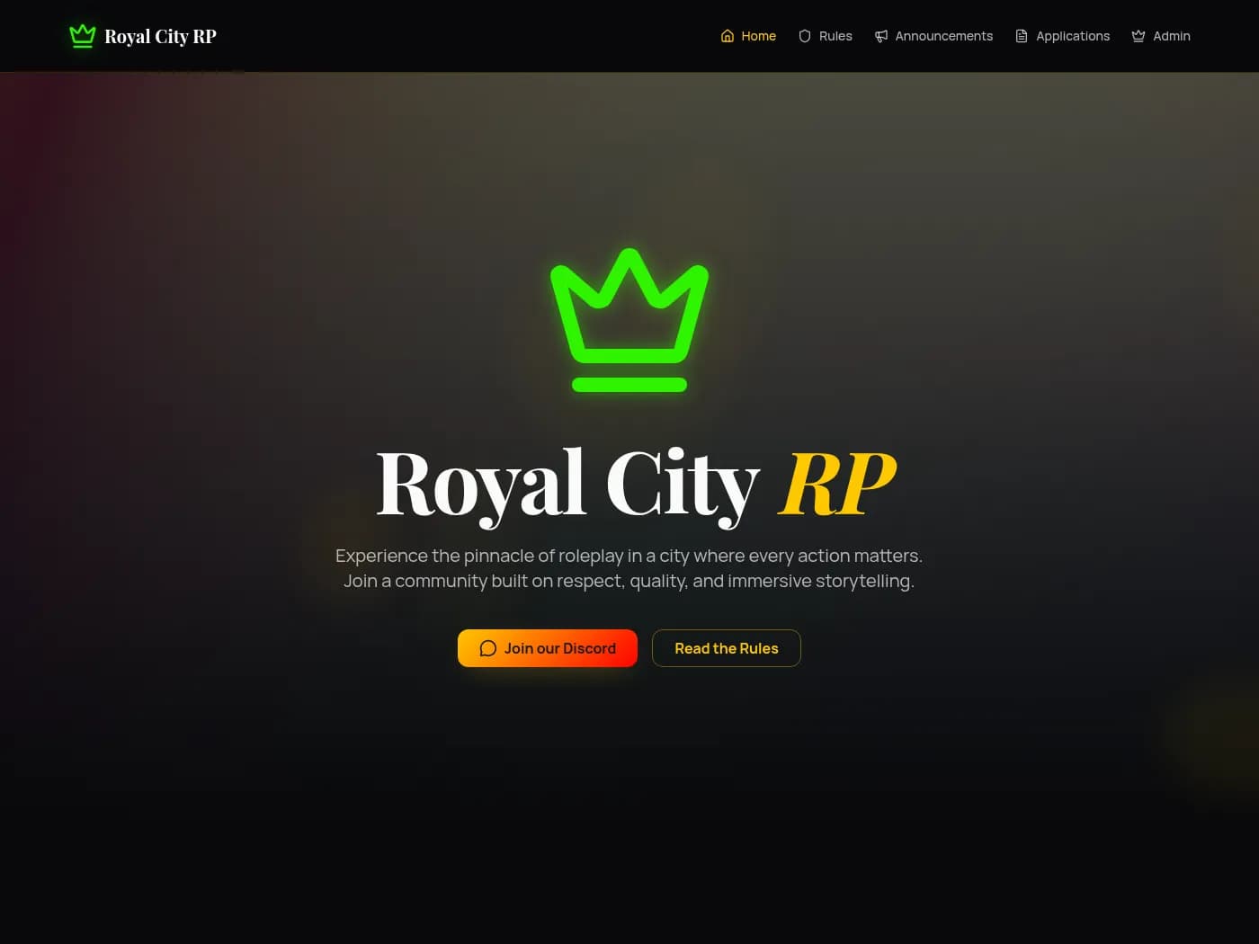 Royal City RP Portal