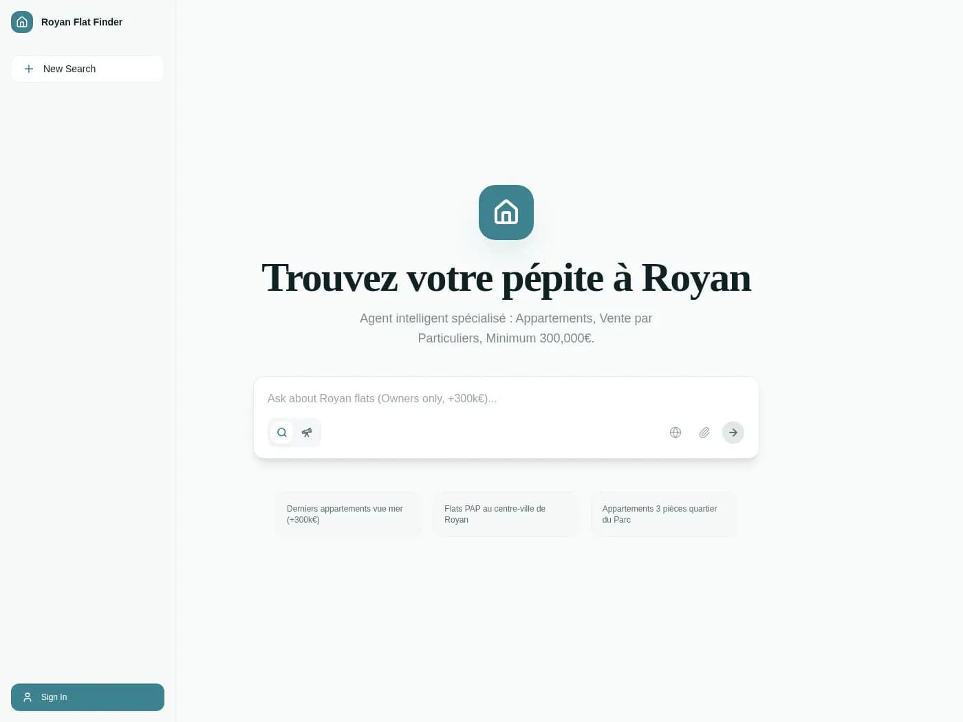 Royan Flat Finder Agent