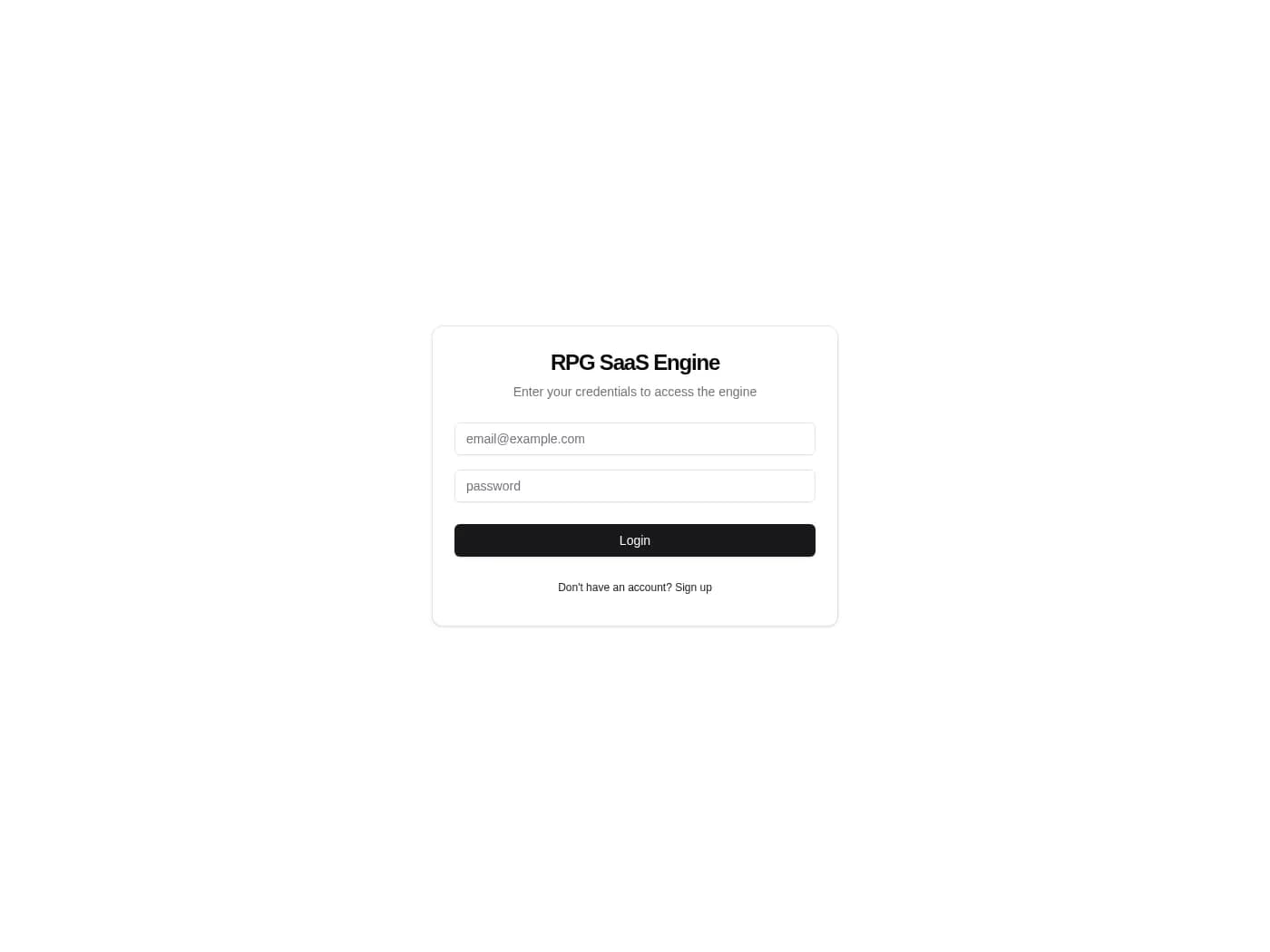 RPG SaaS Engine