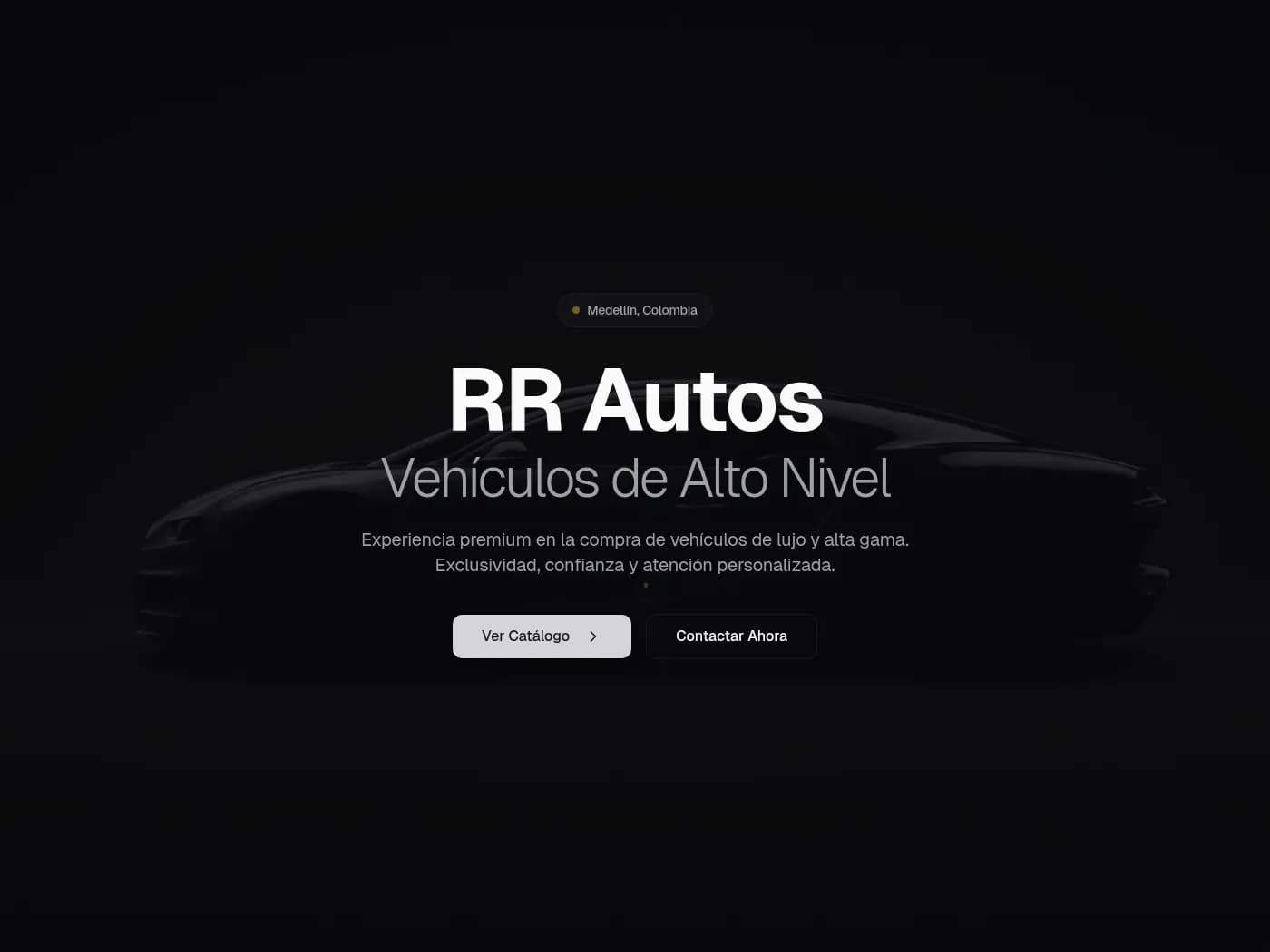 RR Autos Premium Landing