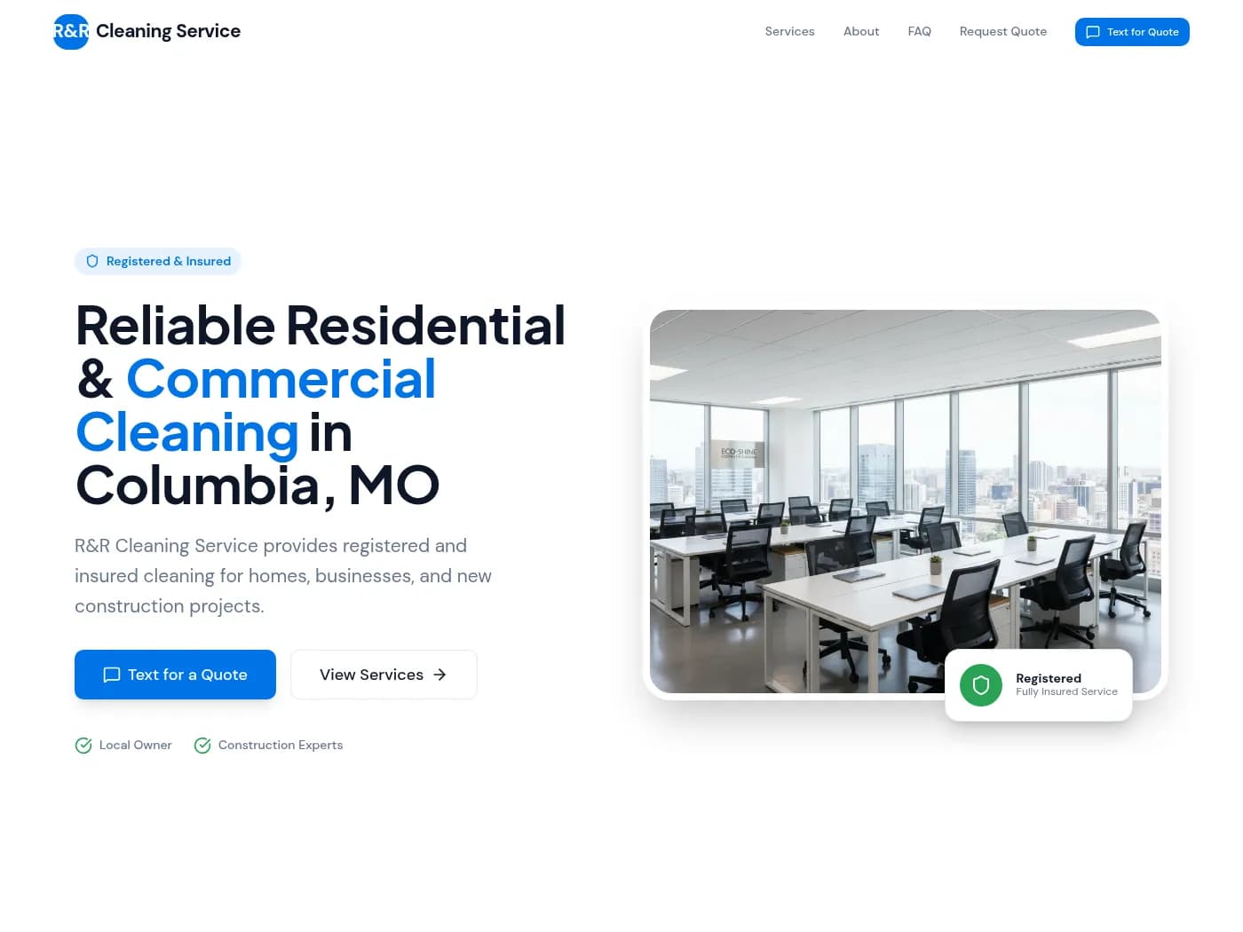 R&R Cleaning Service Site