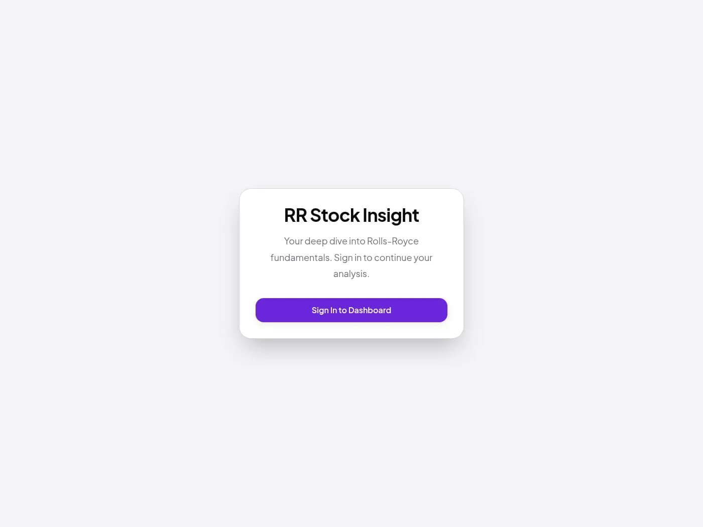 RR Stock Insight