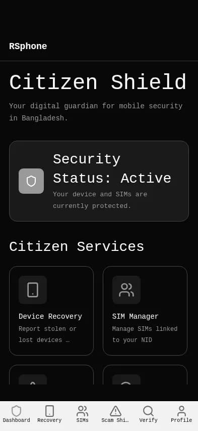 RSphone Citizen Shield