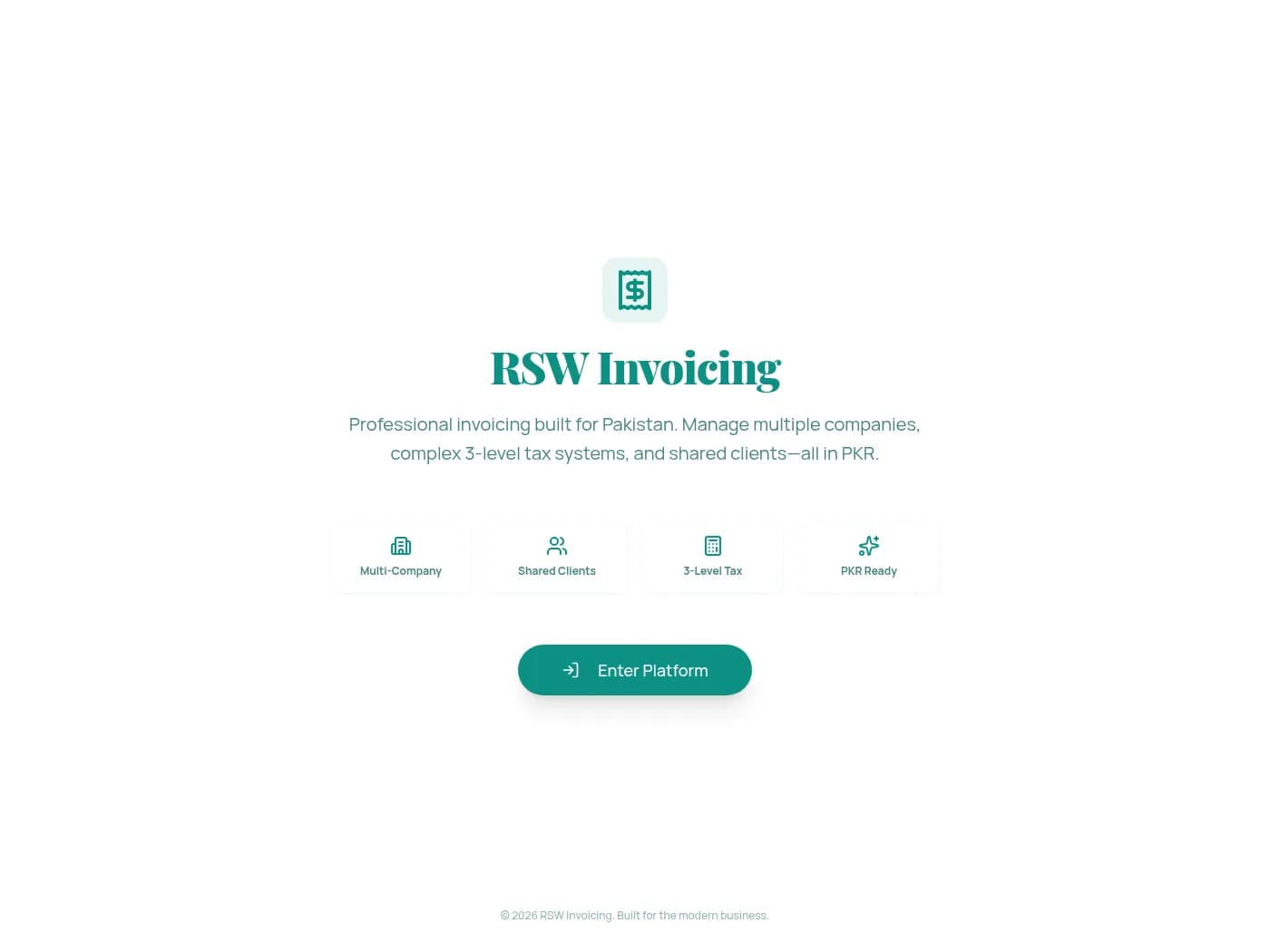 RSW Invoicing App
