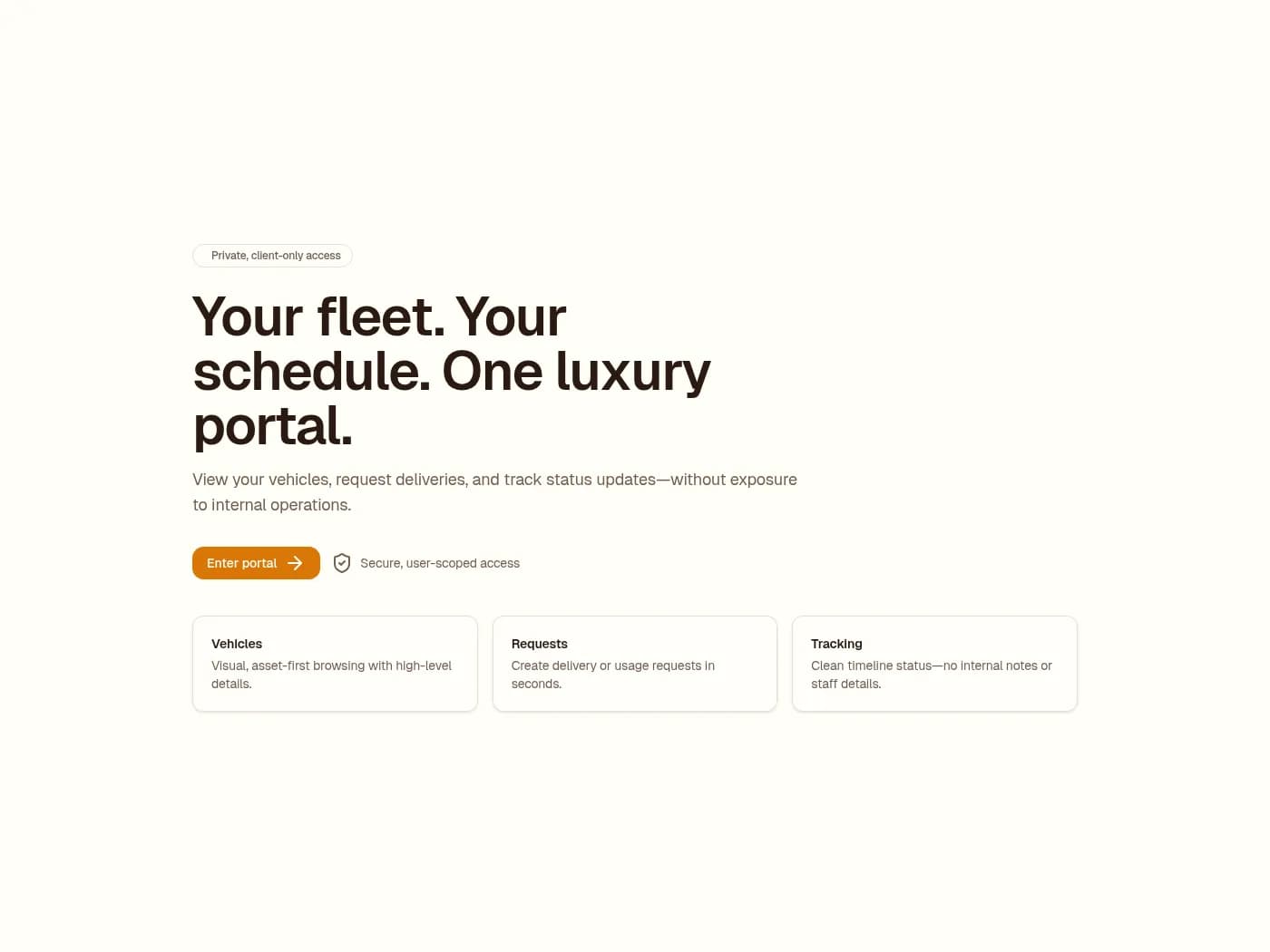 RTR Luxe Client Portal
