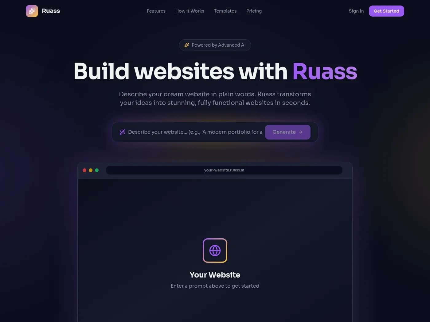 Ruass Website Builder