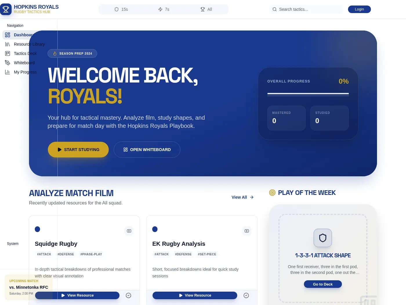 Rugby Tactics Study Hub