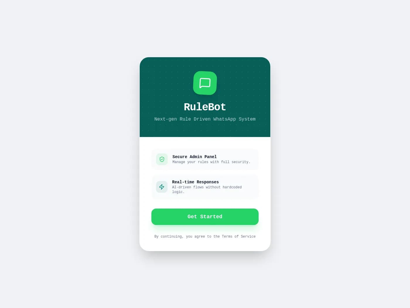 RuleBot WhatsApp System