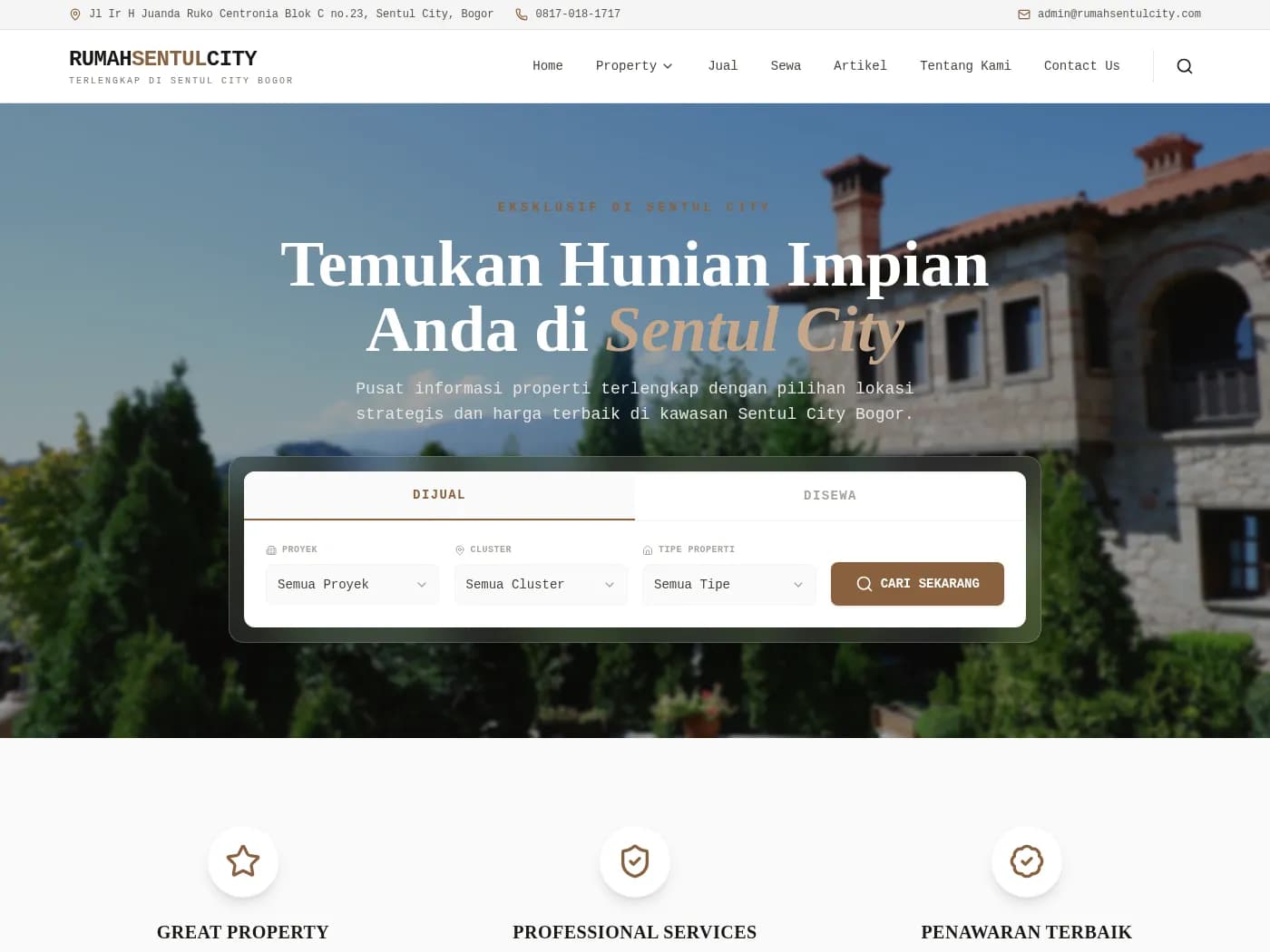 Rumah Sentul City Clone