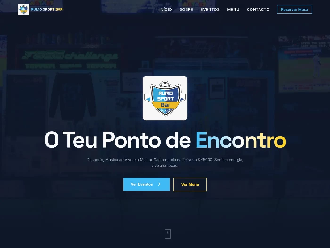 RUMO Sport Bar Landing