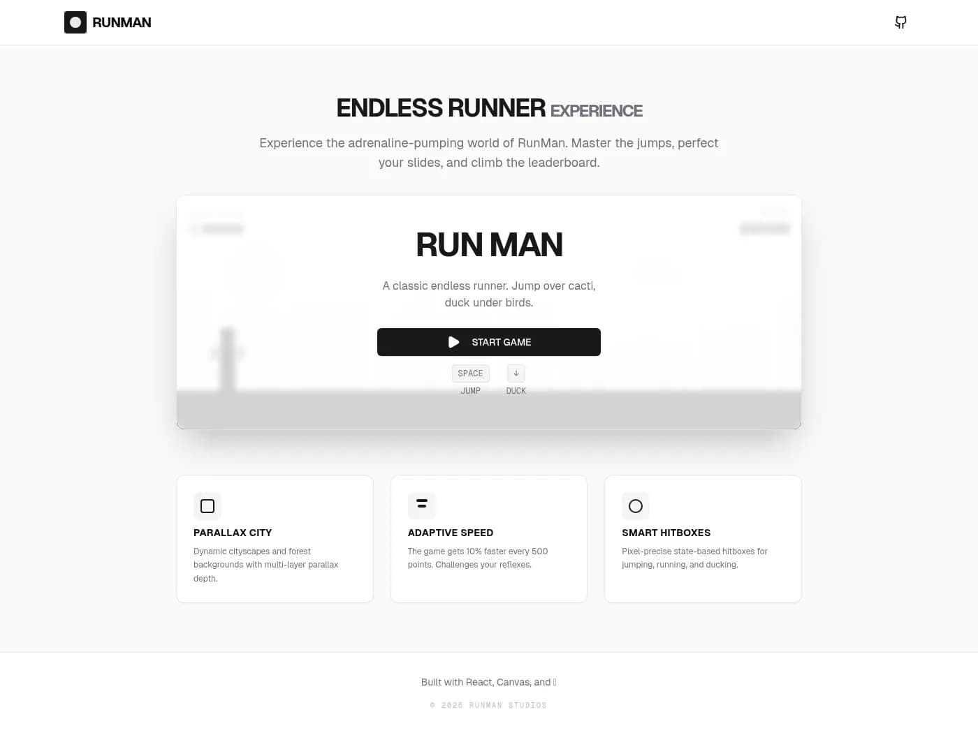 RunMan Endless Runner
