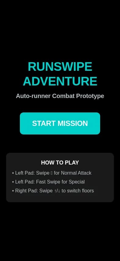 RunSwipe Adventure Proto