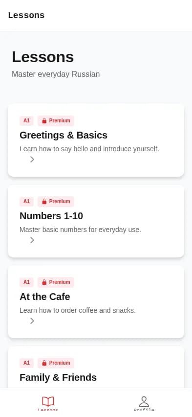 RusEase Language App