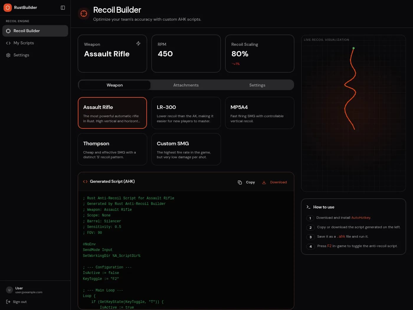 Rust Anti-Recoil Builder