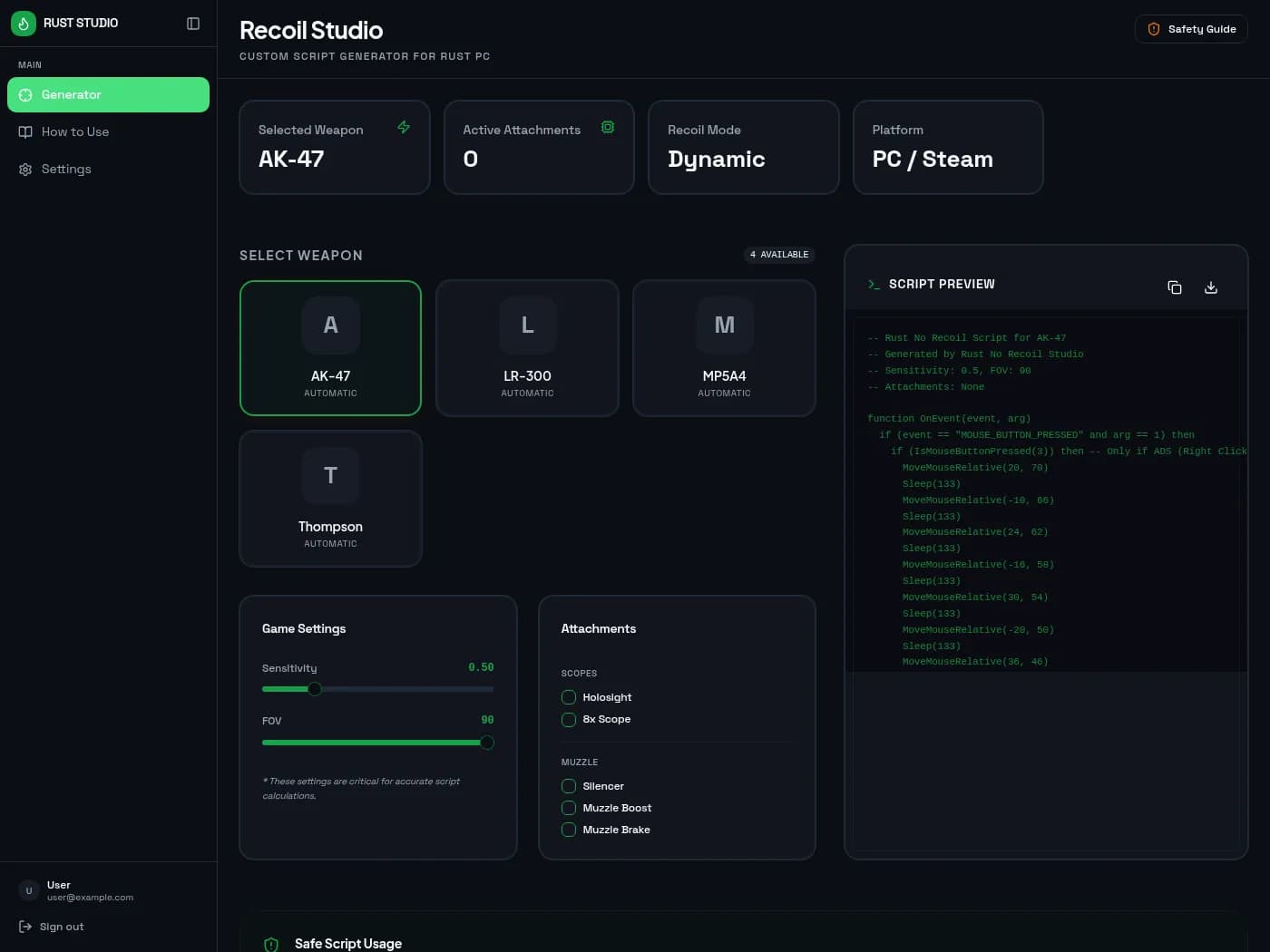 Rust No Recoil Studio