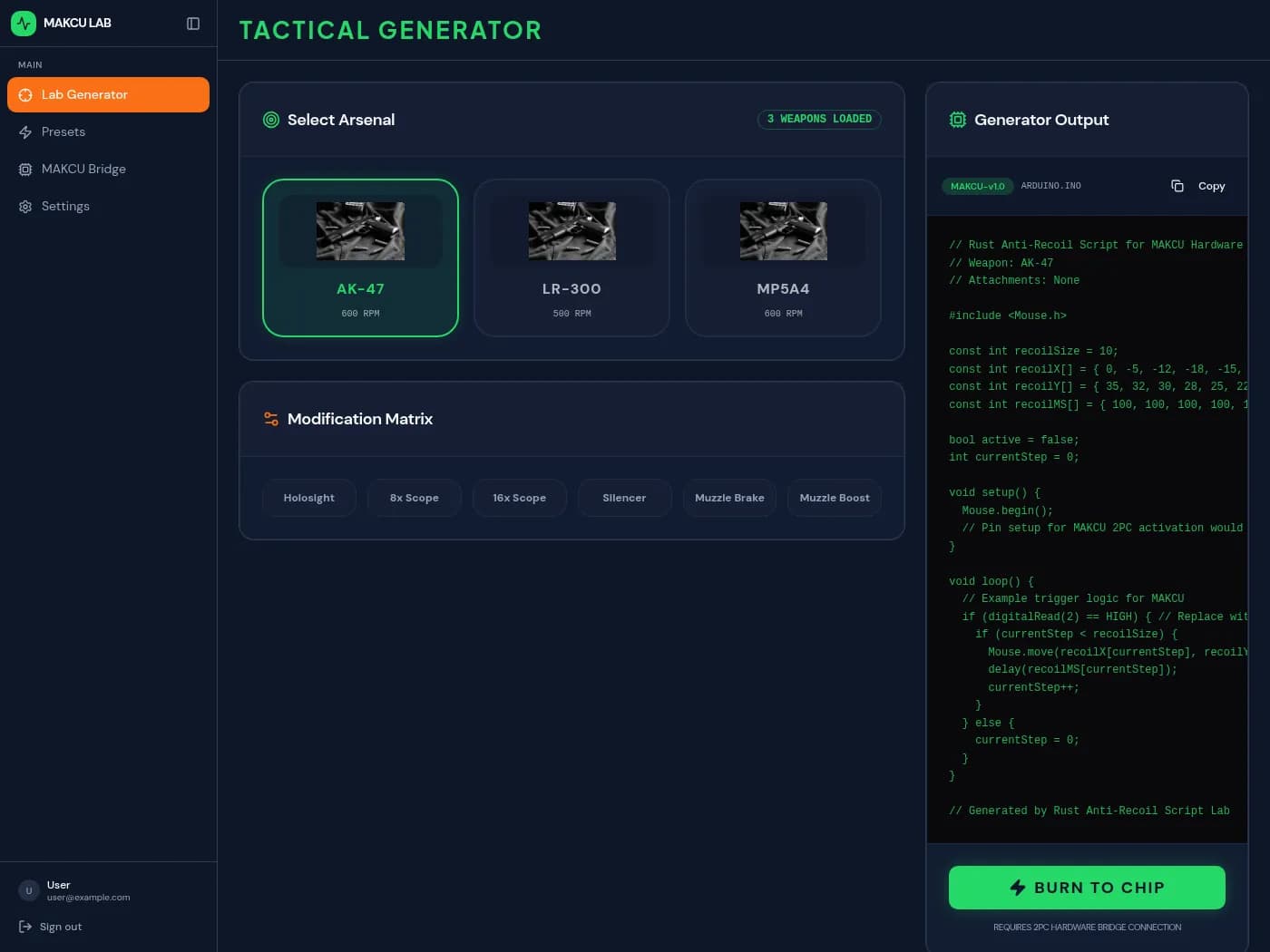 Rust Anti-Recoil Script Lab