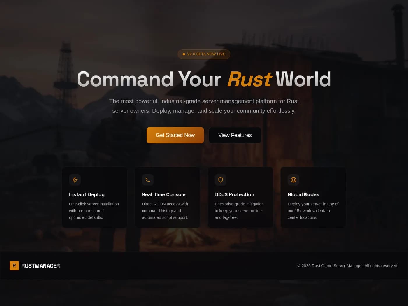 Rust Game Server Manager