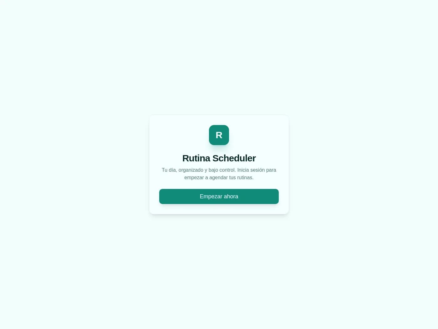 Rutina Scheduler