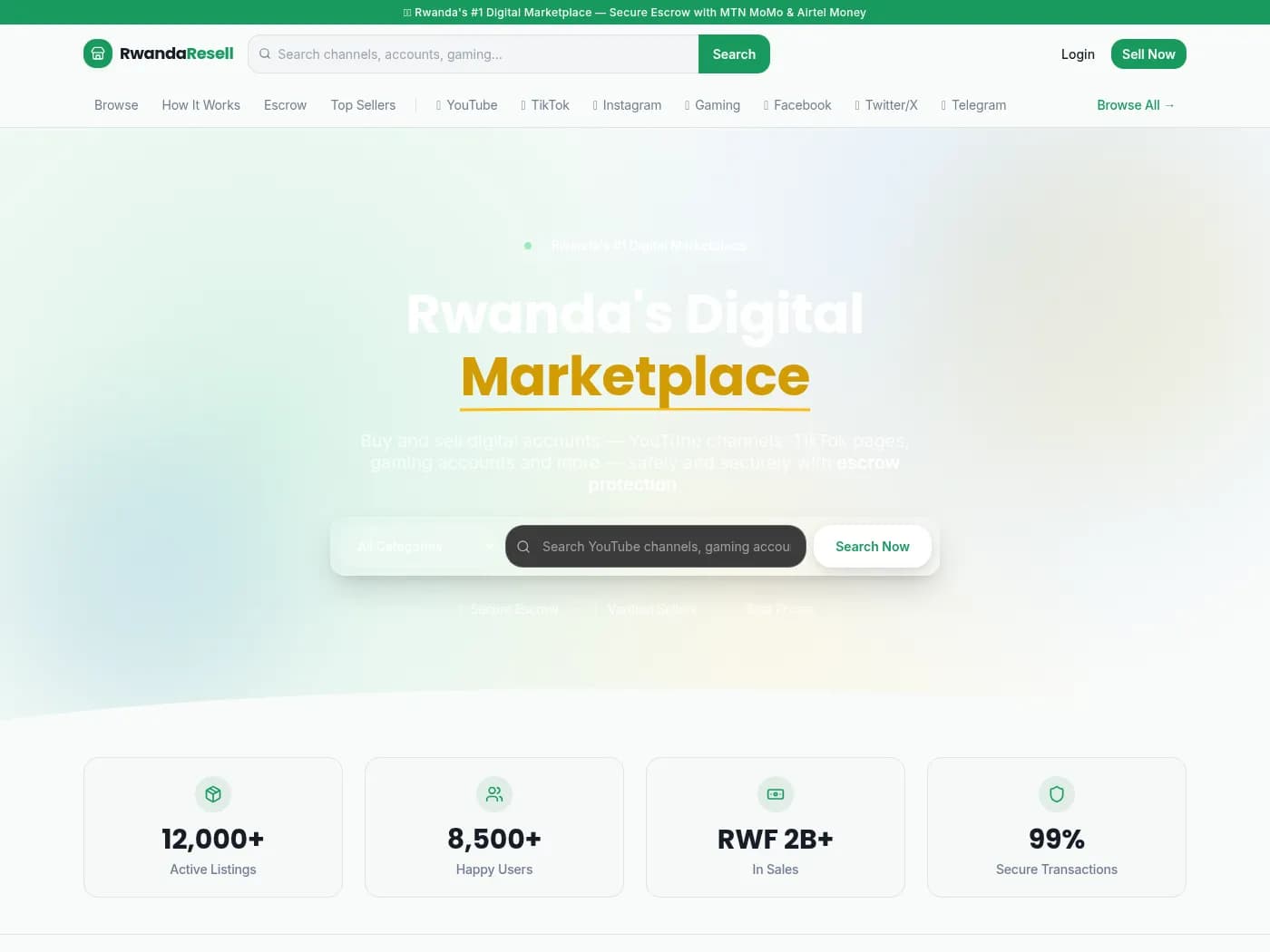 RwandaResell Marketplace