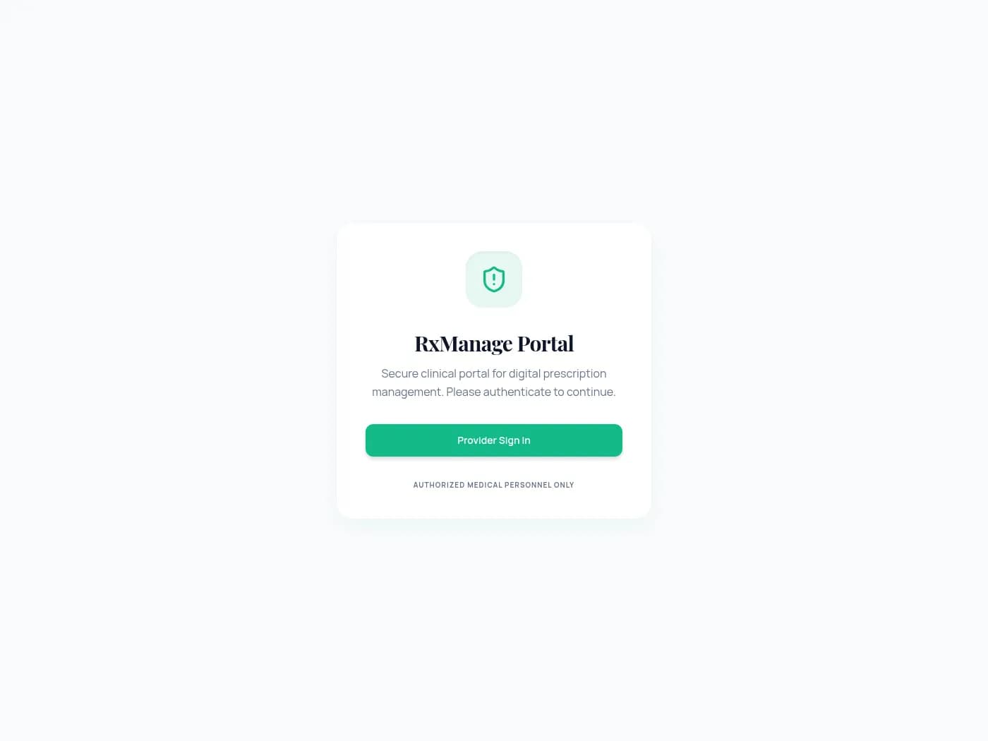RxManage Web Portal