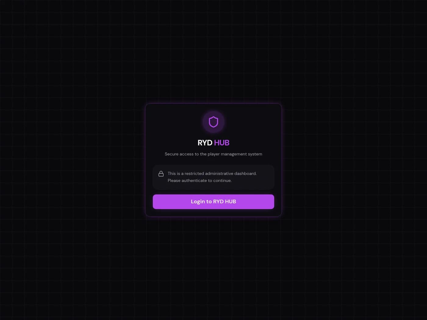 Ryd Hub Security Upgrade